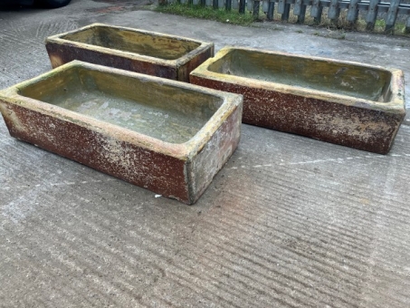 Victorian salt glazed cattle troughs