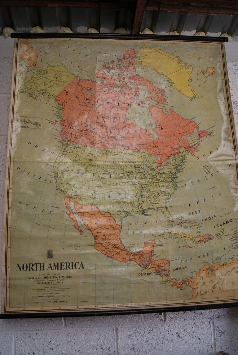 1950's map of North America