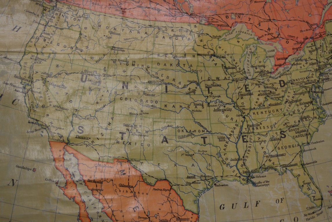 1950's map of North America