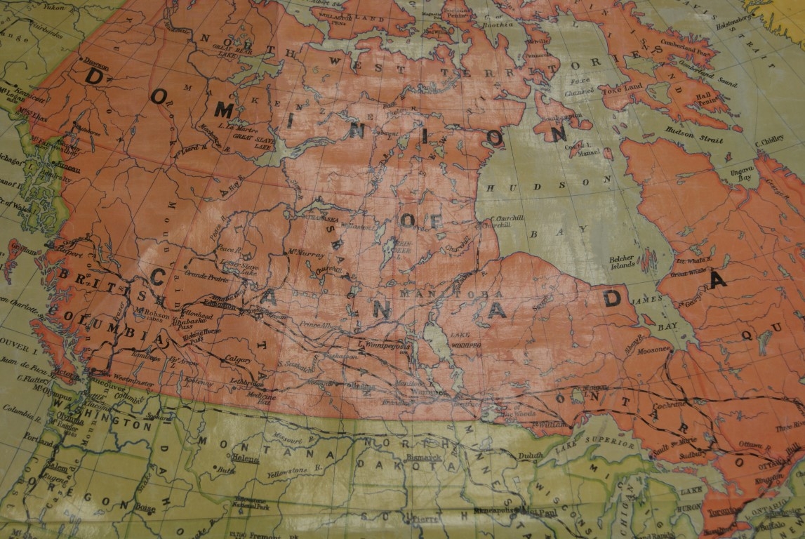 1950's map of North America