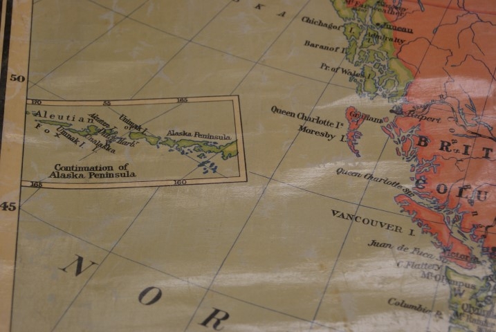 1950's map of North America