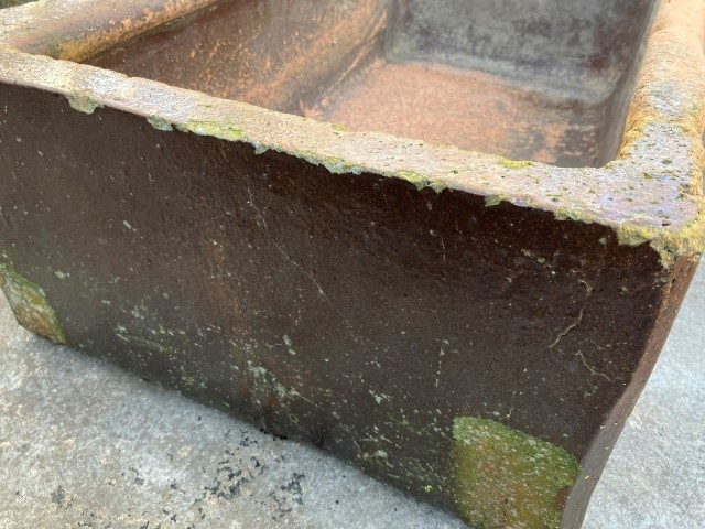 Four Victorian salt glazed troughs