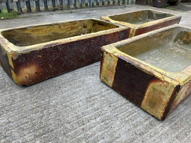Victorian salt glazed cattle troughs
