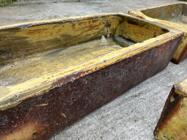 Victorian salt glazed cattle troughs