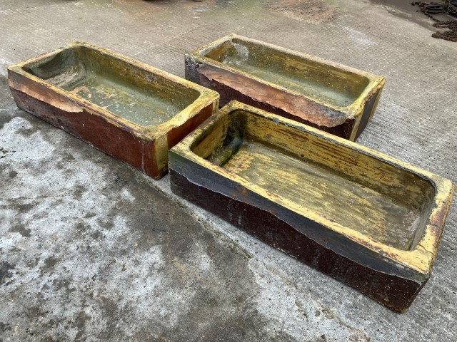Victorian salt glazed cattle troughs