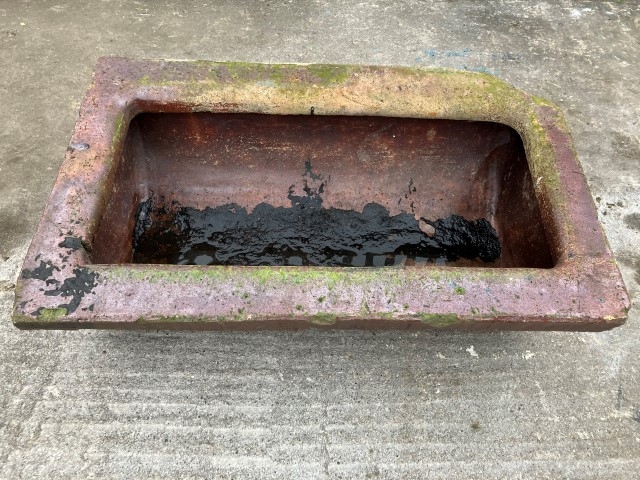 Half moon salt glazed trough