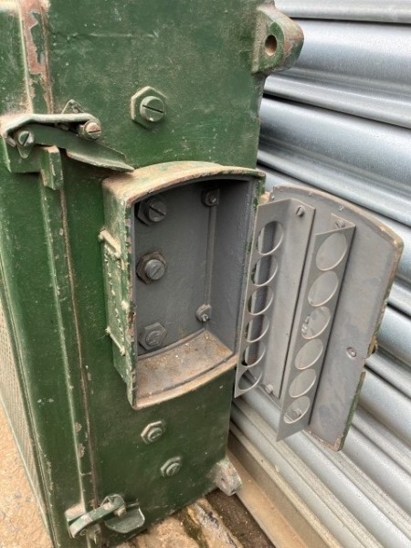 Vintage cast iron fuse box